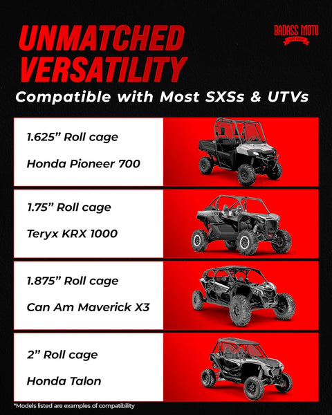 ATV & UTV Roll Bar Grab Handle 2 Pack